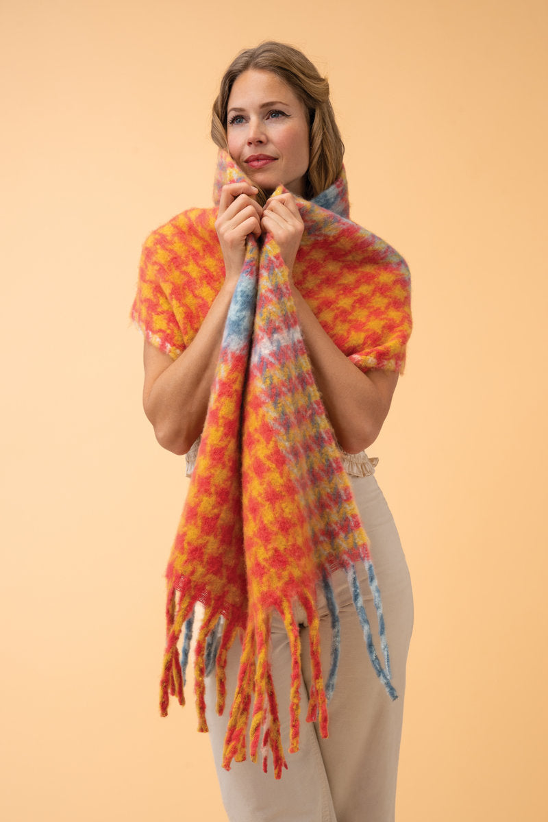 Powder Ishbel Scarf Tangerine/Denim – Silk Sisters (Otley)